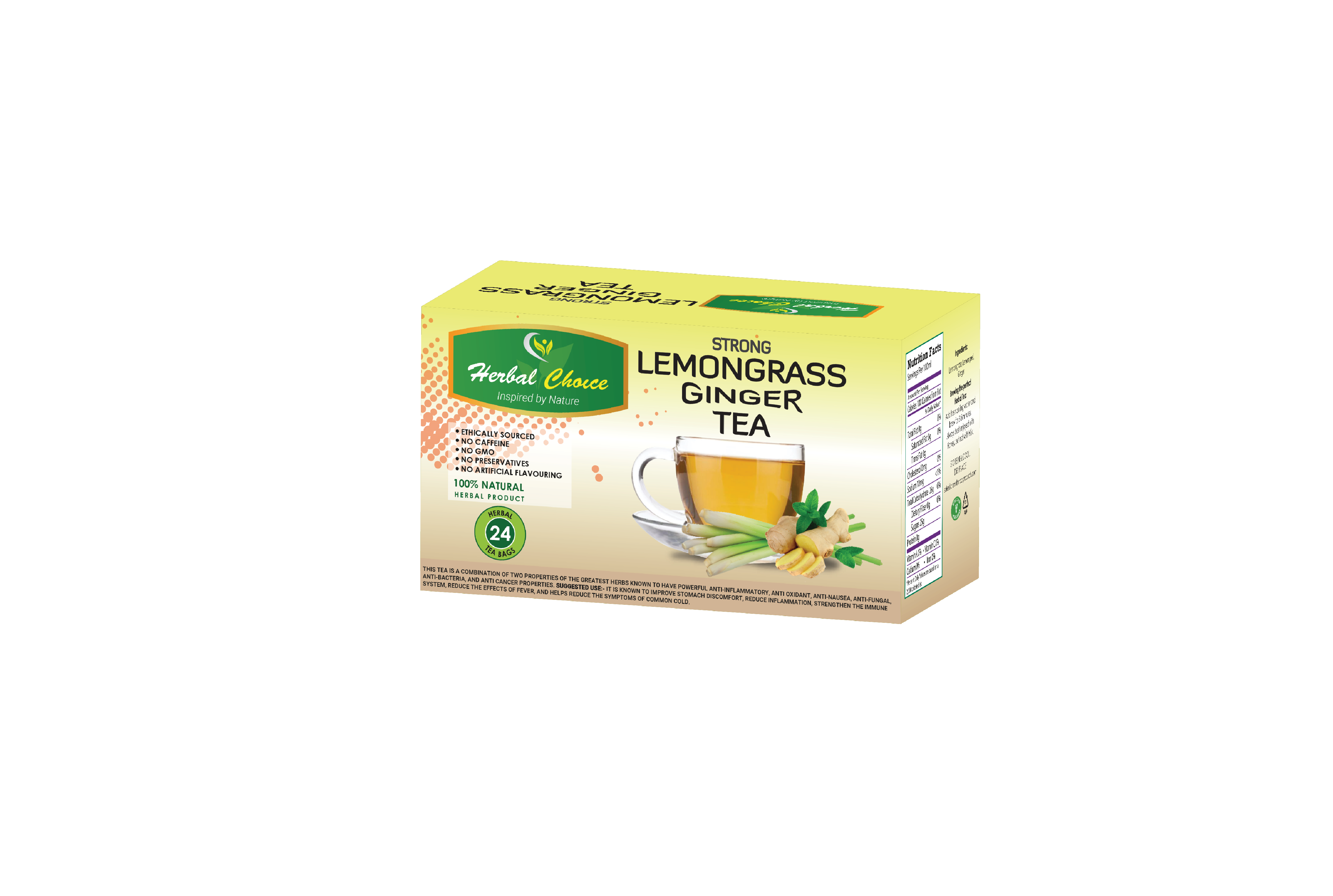 STRONG LEMONGRASS GINGER TEA - Herbal Choice Tea