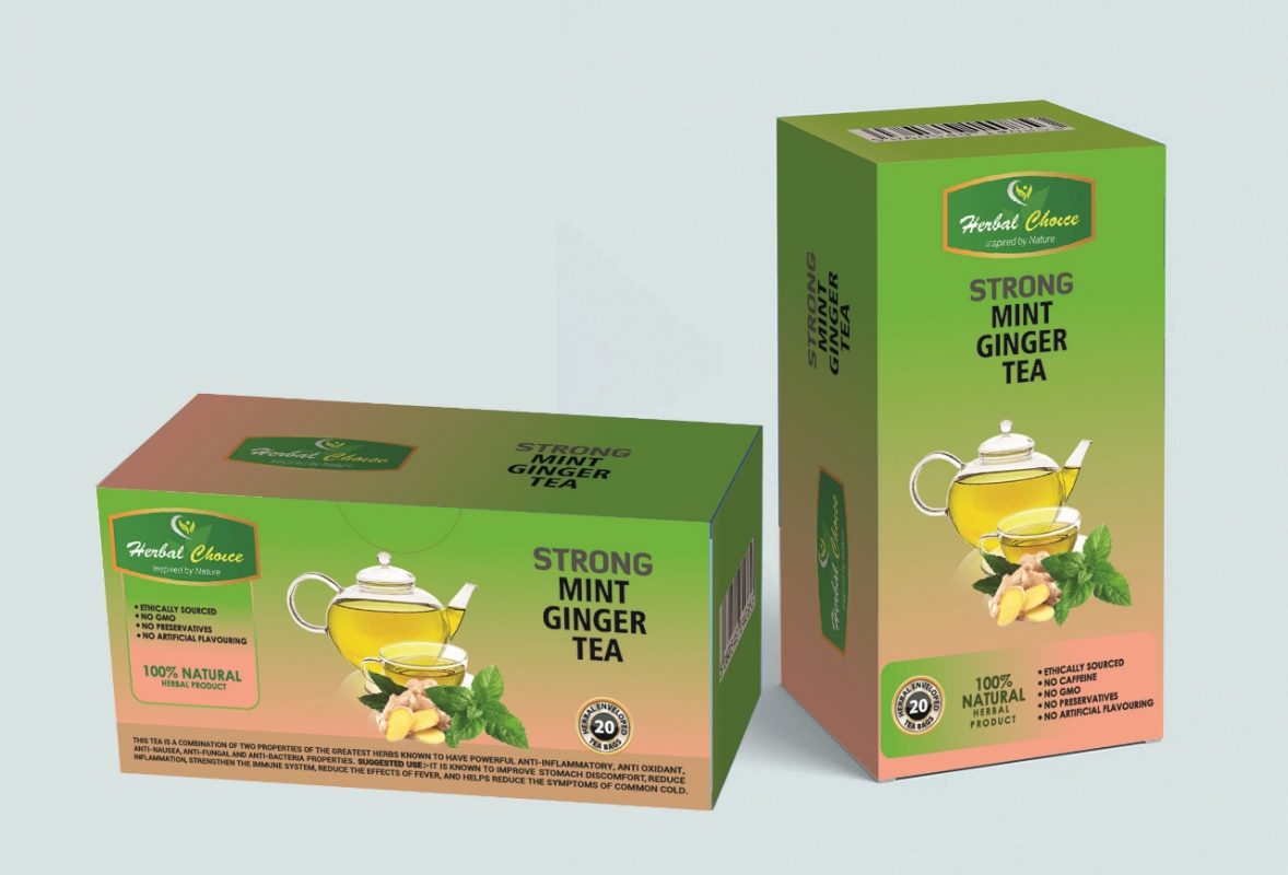 STRONG MINT GINGER TEA - Herbal Choice Tea
